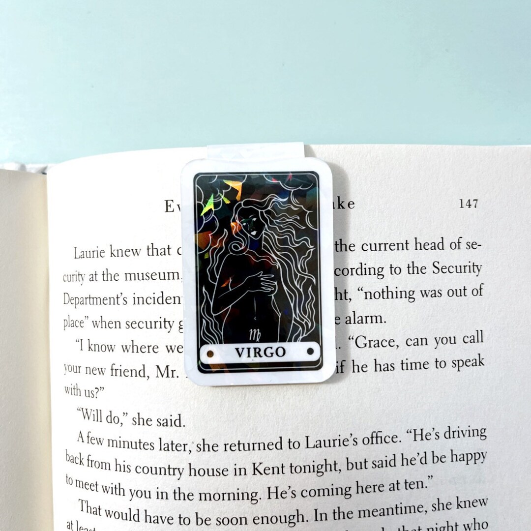 Virgo Tarot Card Holographic Magnetic Bookmark | Bookish Book Club ...