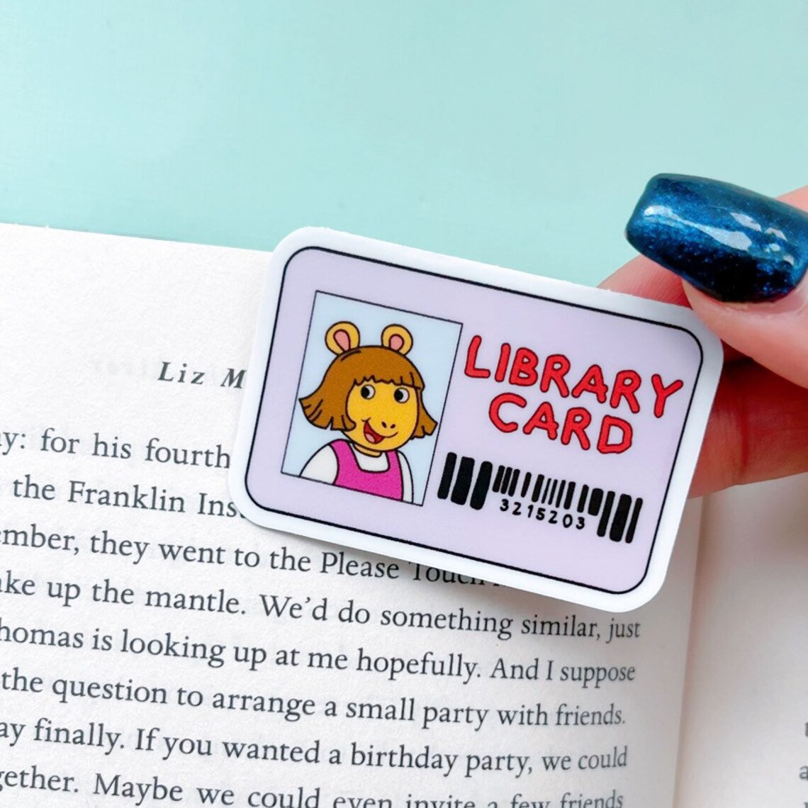 MINI Little Sister Library Card Book Club Sticker L Bookworm | Etsy