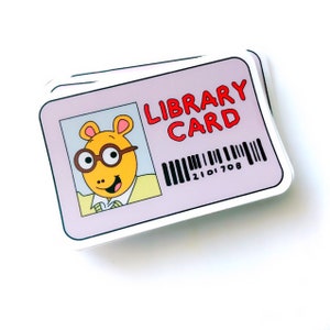 Library Card Book Club Sticker L Bookworm Sticker | Bibliophile Sticker ...