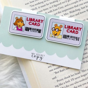 Brother and Sister Library Card Magnetic Bookmark Set | Bookish Gift ...