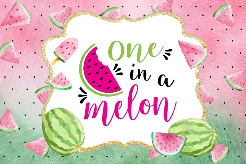 Watermelon Backdrop for Photography One in a Melon Newborn - Etsy