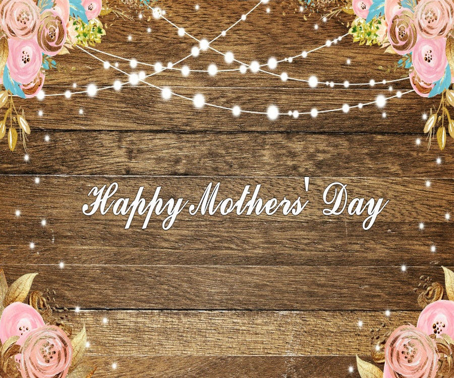 Happy Mother's Day Backdrops Wooden & Sunflower Mothers | Etsy