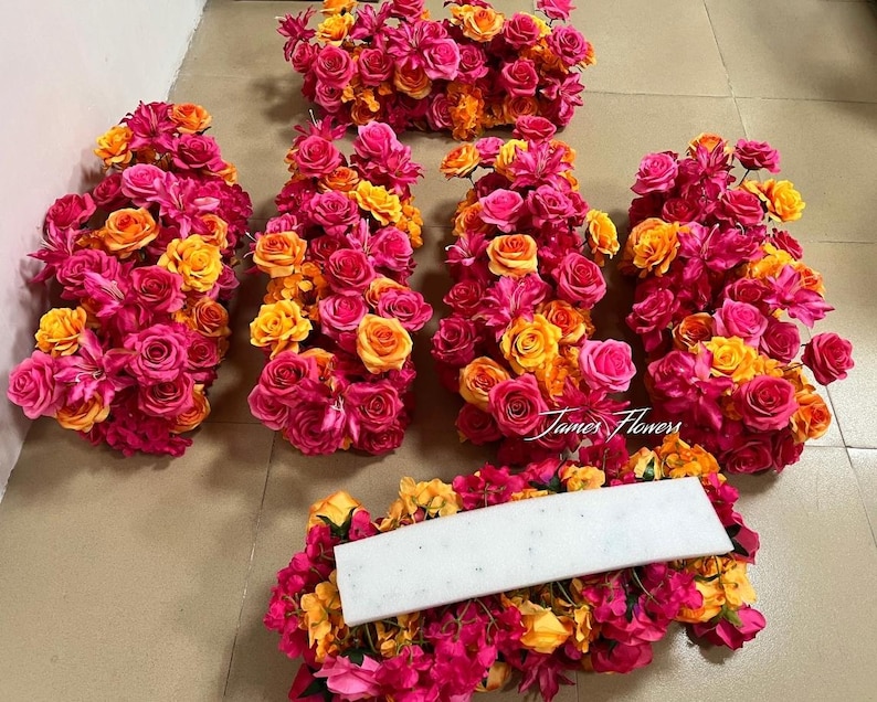 Snow White Table Flower Runner: Bridal Shower & Wedding Aisle Decor - Etsy