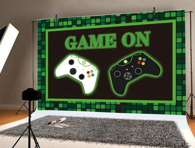 Video Level up Game Happy Birthday Backdrop Game on Birthday - Etsy