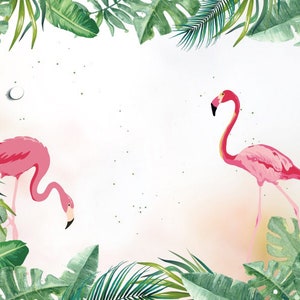 Flamingo Birthday Backdrop Summer Decoration Photo Booth Cake - Etsy