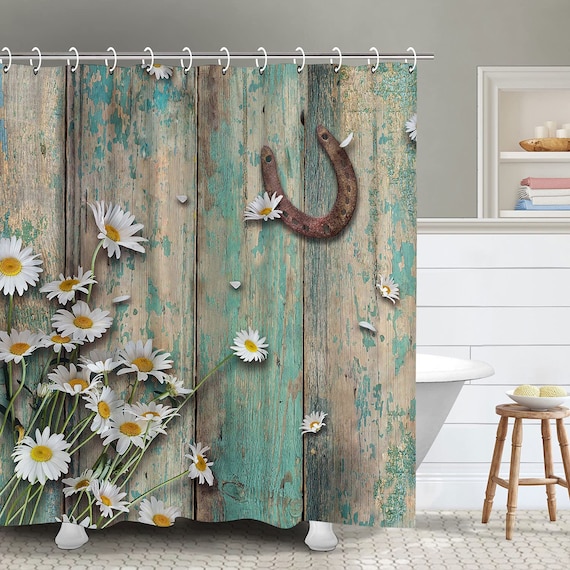Rustic Shower Curtainfarmhouse Shower Curtain Country Shower | Etsy