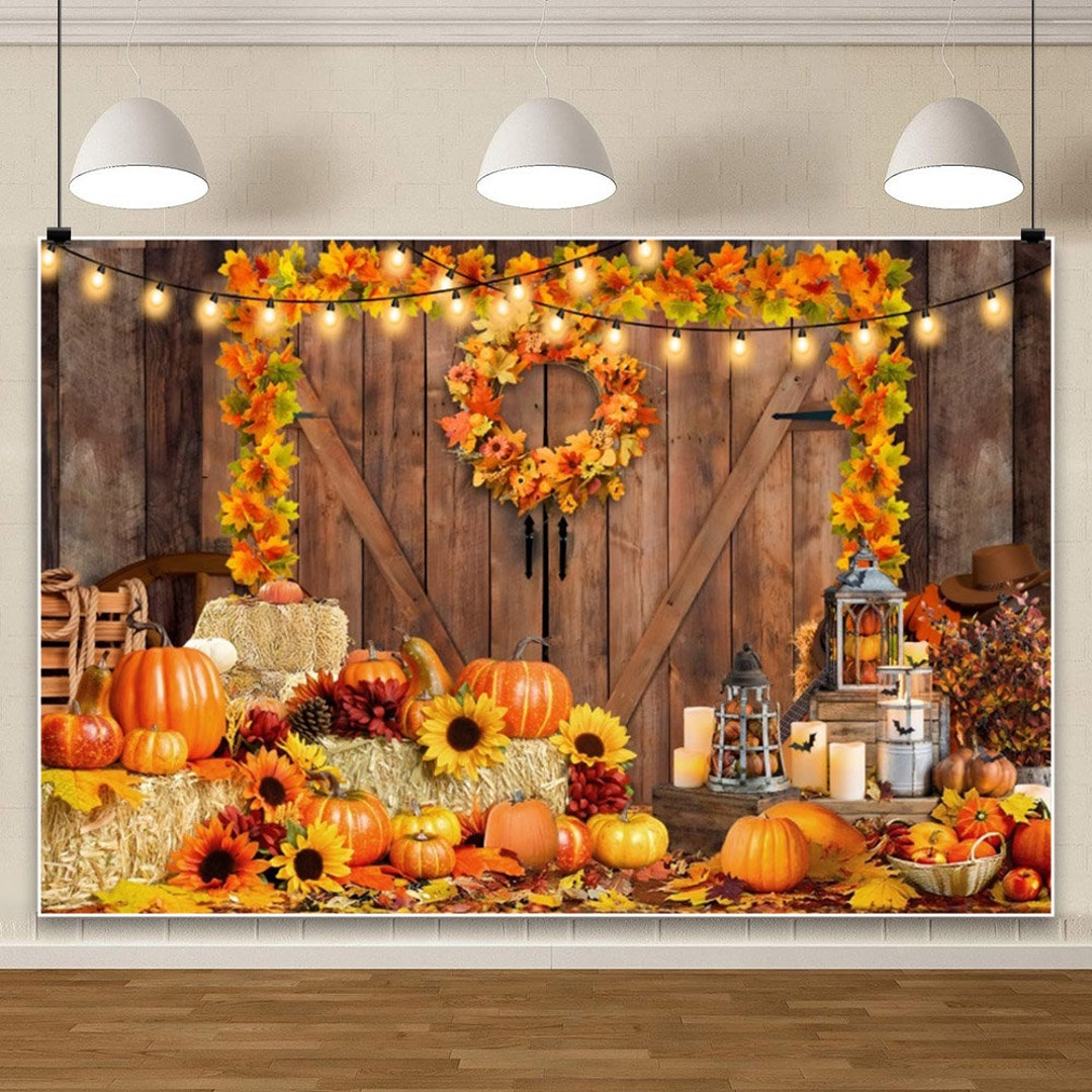 Thanksgiving Day Photography Backdrop Autumn Forest Decoration ...