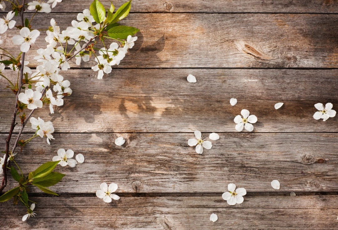 Rustic Wedding Flowers Brown Wood Floor Backdrops Spring Baby - Etsy