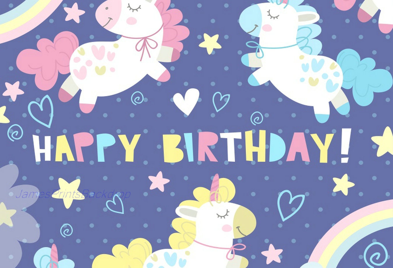 Happy Birthday Backdrop Vinyl Birthday Party Decoration Banner | Etsy