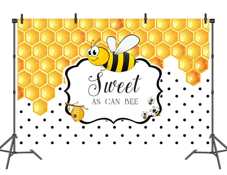 Little Bee Baby Shower Backdrop Cute Grils Honey Bee | Etsy