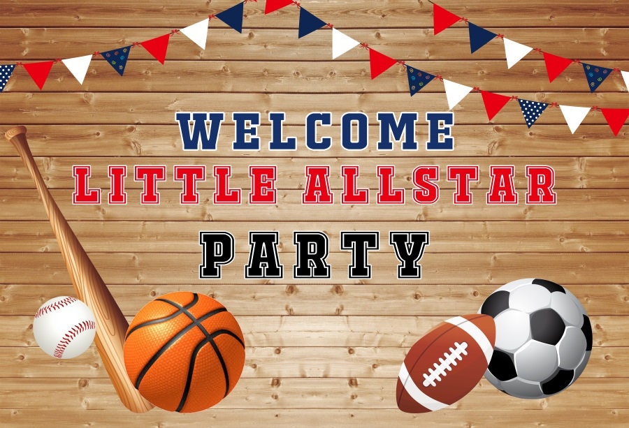 All Star Basketball Party Backdrop Court Boy Sport Themed 1st | Etsy