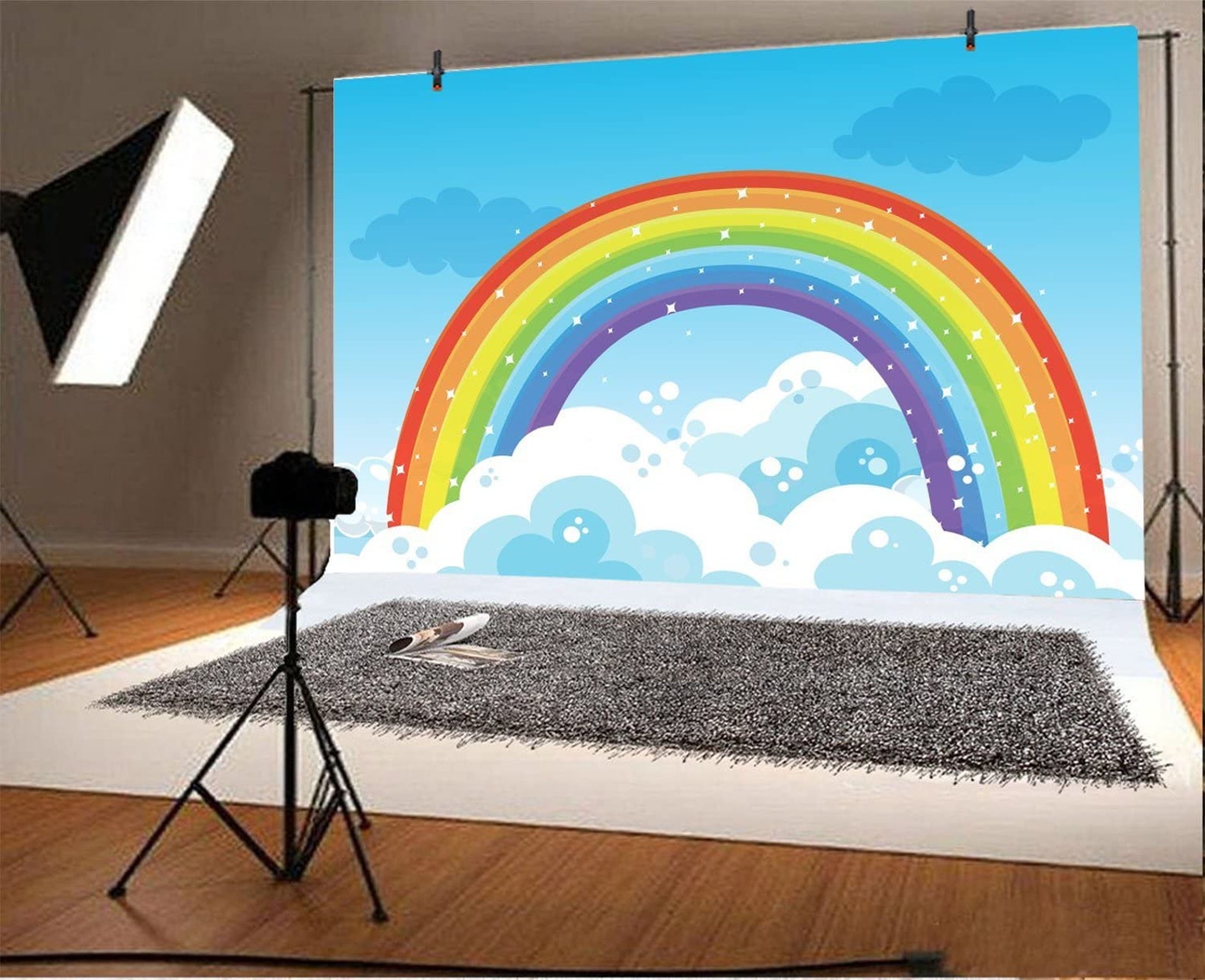 Colorful Rainbow Photography Backdrop Seven Colors Backgrounds - Etsy