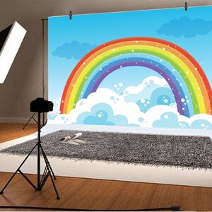 Colorful Rainbow Photography Backdrop Seven Colors Backgrounds ...