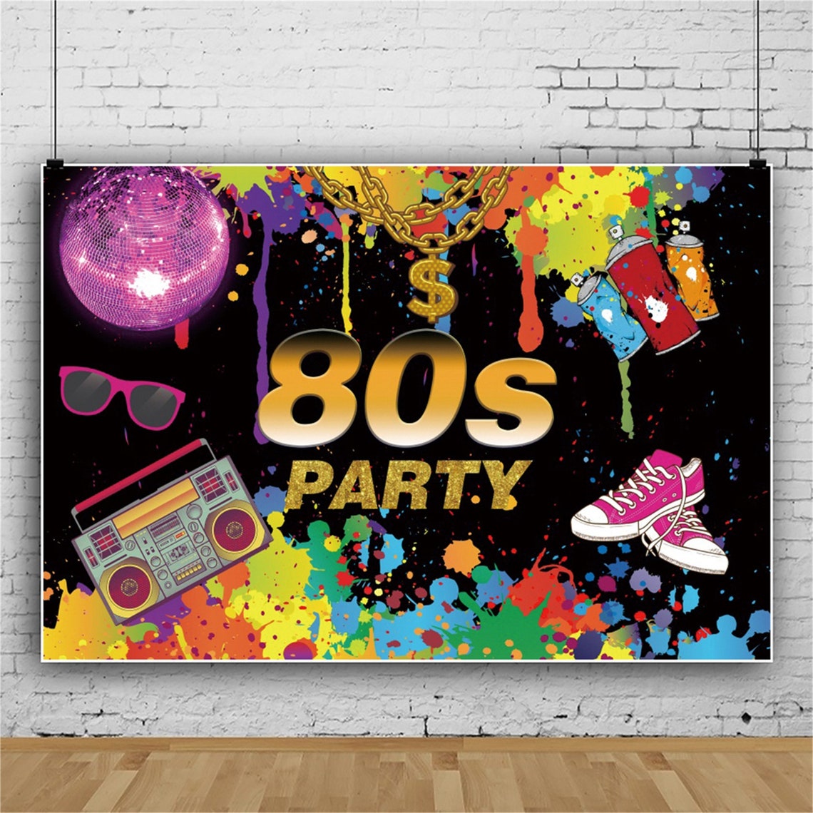 Graffiti 90s Hip Hop Backdrop Music 90s Backdrop Disco Retro - Etsy