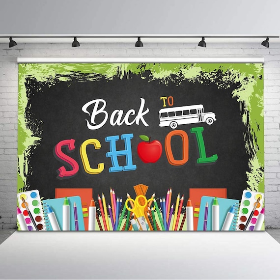 Back to School Backdrop Vinyl Background Apple Pencil | Etsy