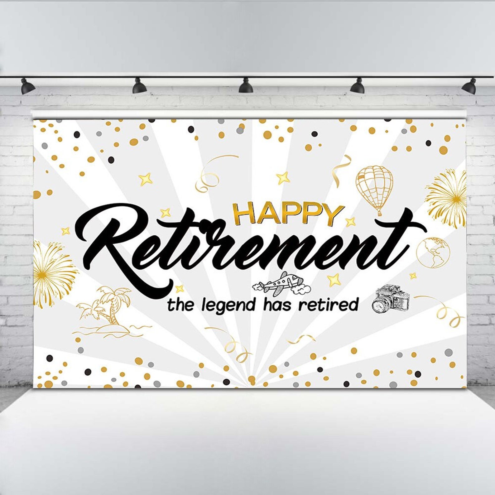 Retirement Photo Booth Photography Backdrophappy Retirement | Etsy