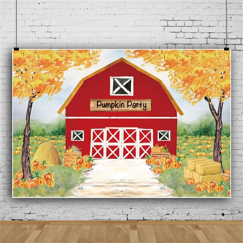 Barn Yard Farm Birthday Backdrop Banner Farm Barnyard Birthday - Etsy