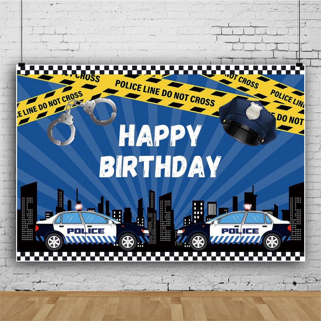 Police Birthday Backdroppoliceman Car Vehicle Boy Birthday - Etsy