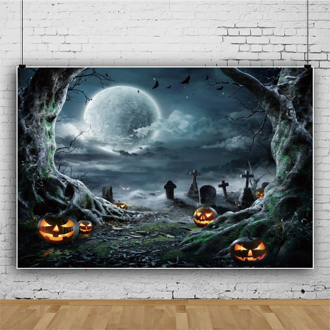 Halloween Backdrop Banner Halloween Backdrop Halloween Theme - Etsy