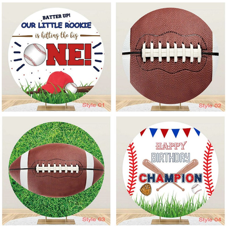 Soccer Round Backdrop Football Stadium Green Grass Field - Etsy