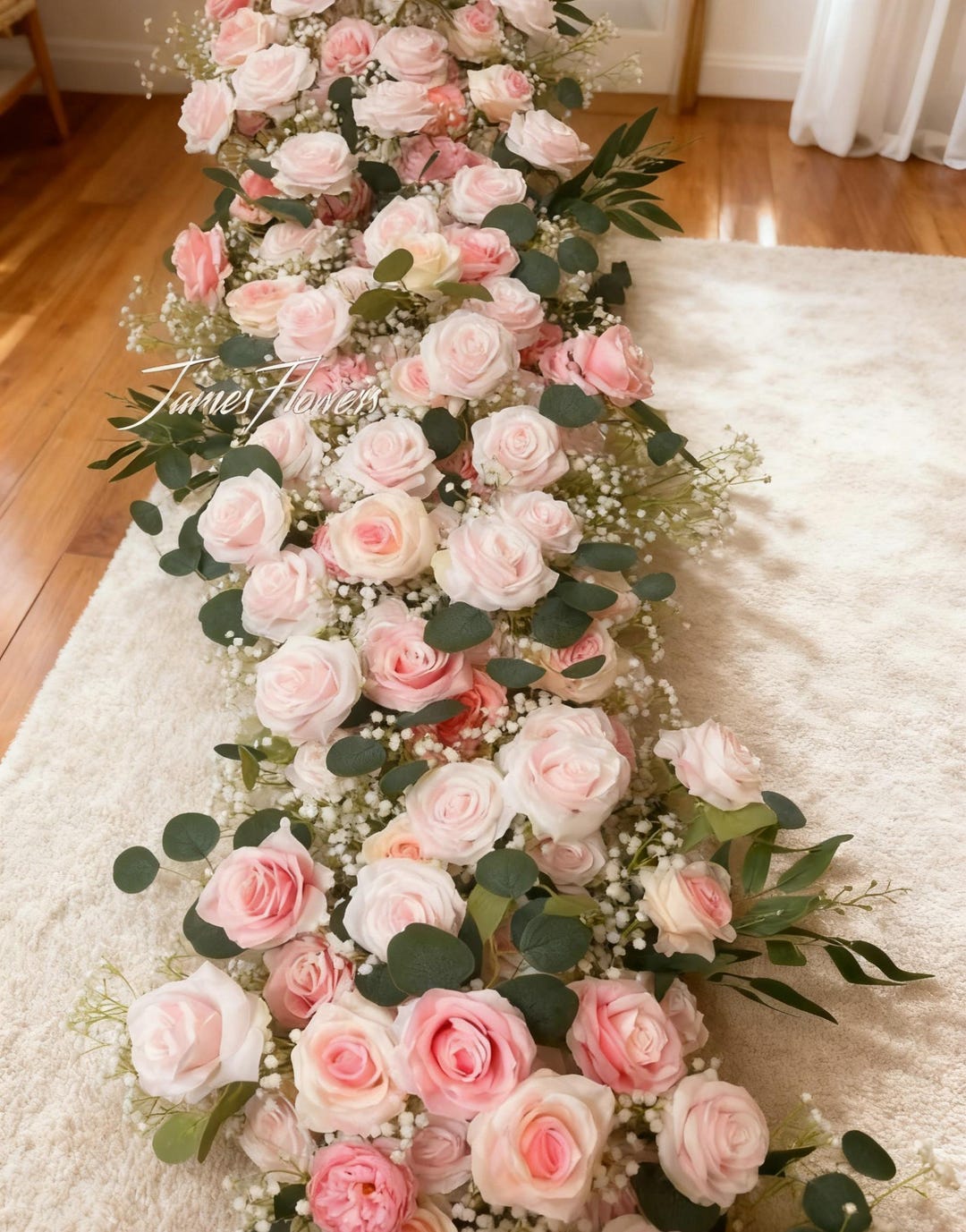 Sweet Pink Flower Runner, Wedding Home Decor - Etsy