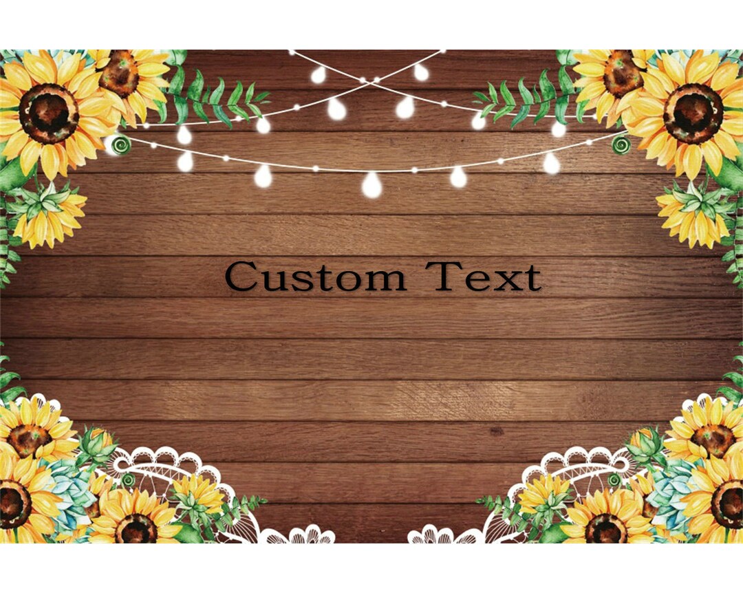 Sunflowers Brown Wood Backdrop Wooden Floor Photography Background ...