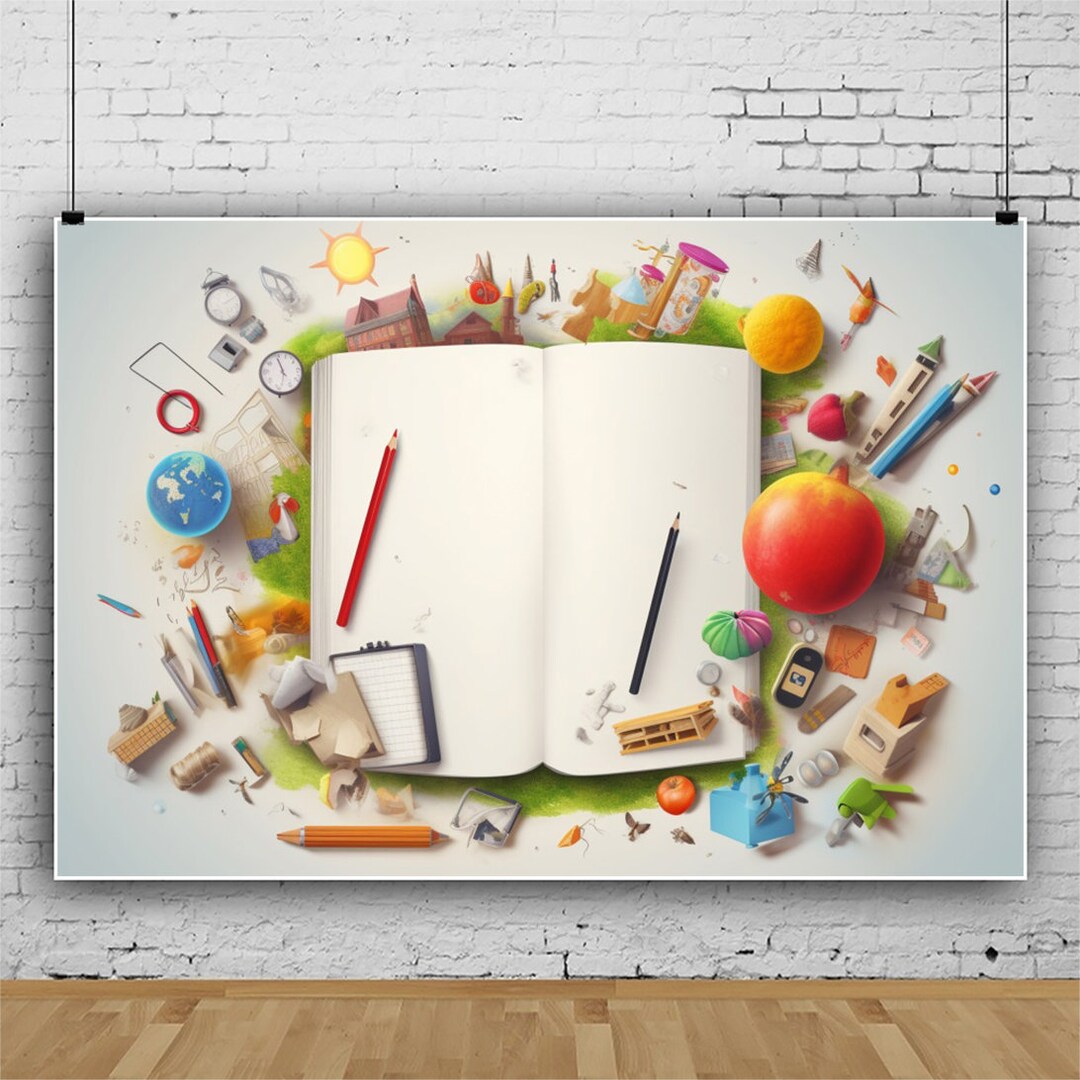 Art Learning Backdrop Vinyl Background Classroom Decoration Photography ...