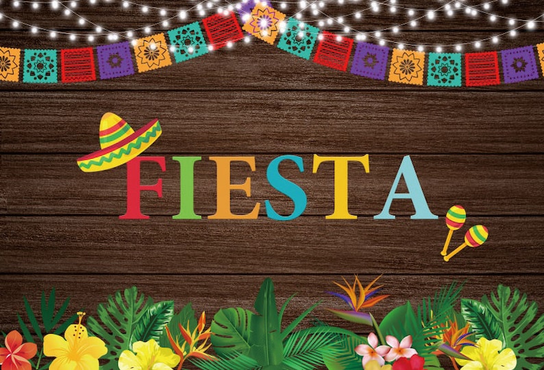 Mexican Fiesta Backdrop Vintage Wood Fiesta Party Sprinkles - Etsy