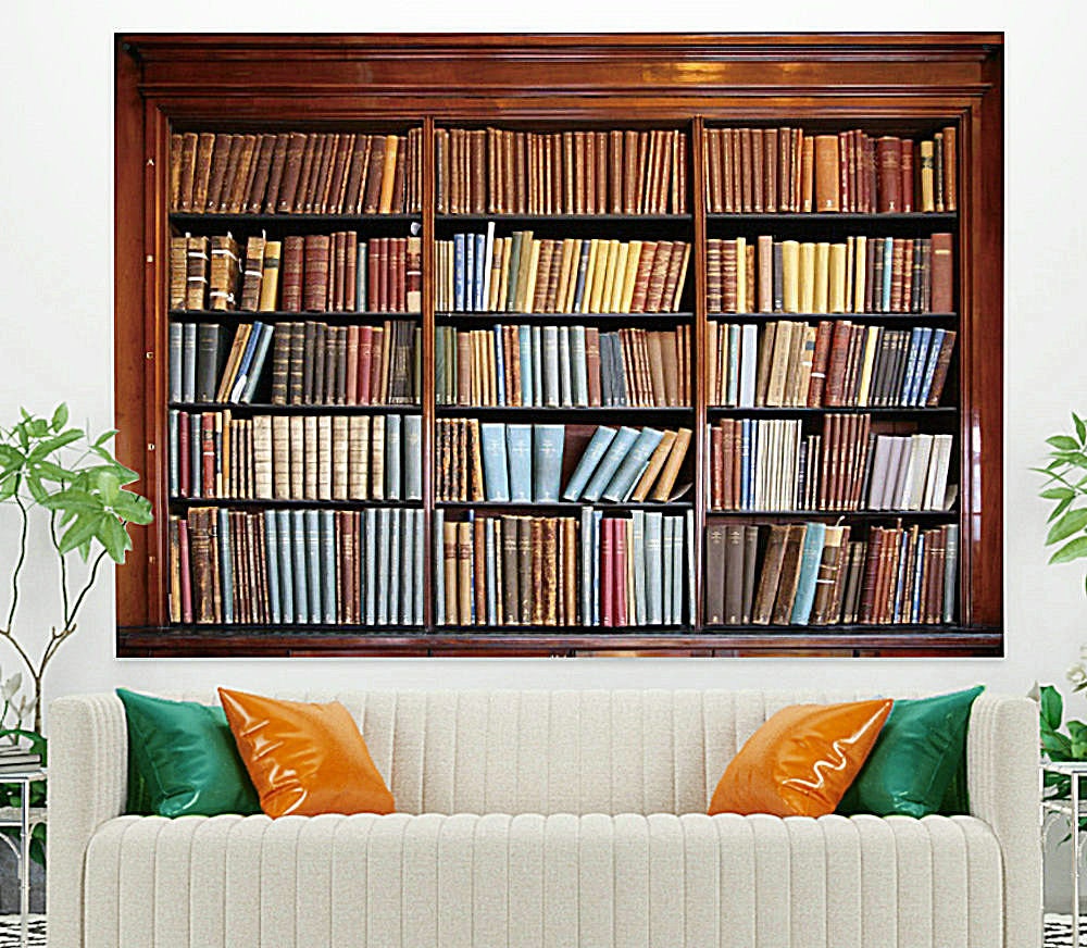 Vintage Library Wall Tapestry Book Tapestry for Living Room, Library ...