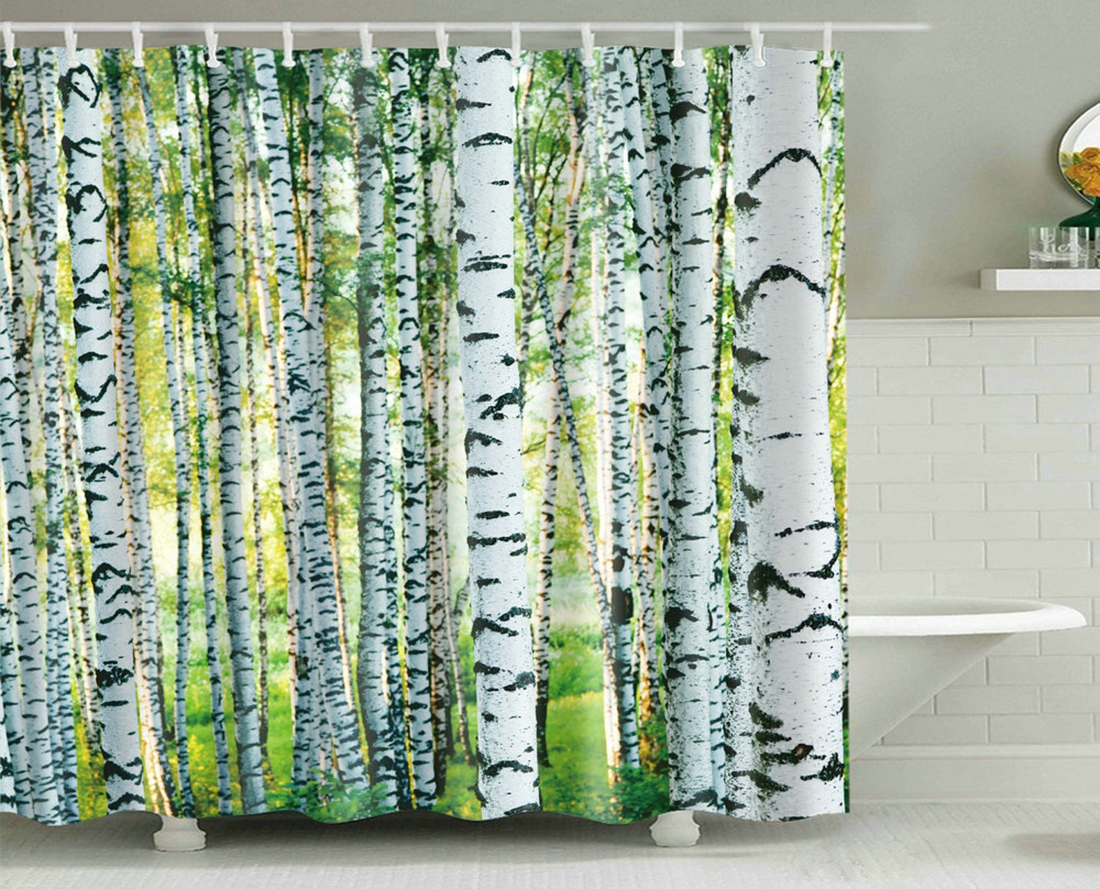 Trees Forest Sunlight Shower Curtain Straight Tall Trees - Etsy