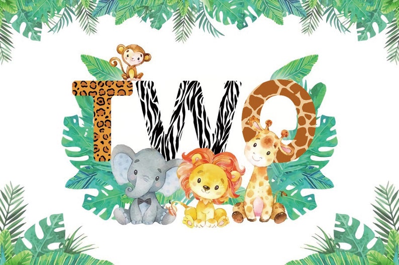 TWO Wild Banner HUNTER Backdrop Backdrop Jungle Safari Animals - Etsy