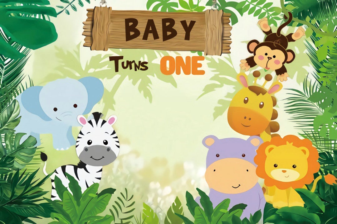 Jungle Safari Birthday Backdrops for Photography Forest Cute Safari ...