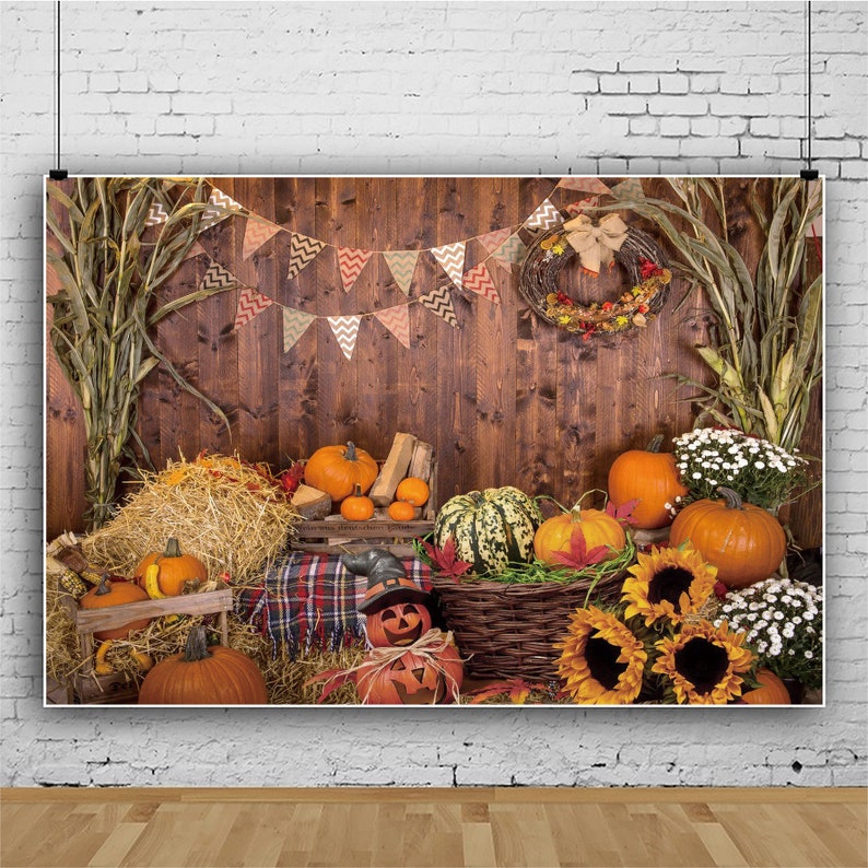 Thanksgiving Party Photography Backdrops Autumn Maple Leaves - Etsy