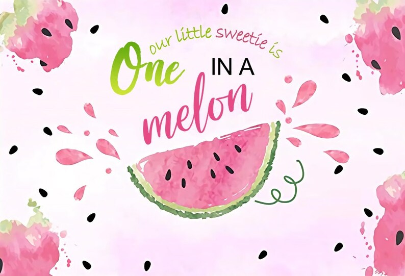 Watermelon Backdrop for Photography One in a Melon Newborn - Etsy