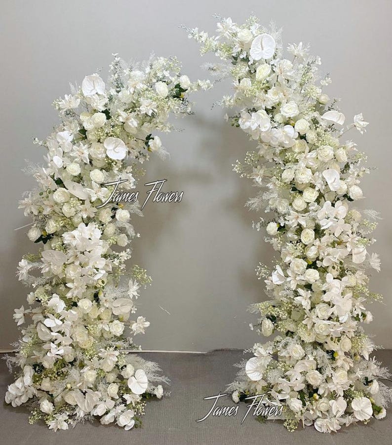Red Artificial Flower Arch: Wedding Entrance Decoration - Etsy