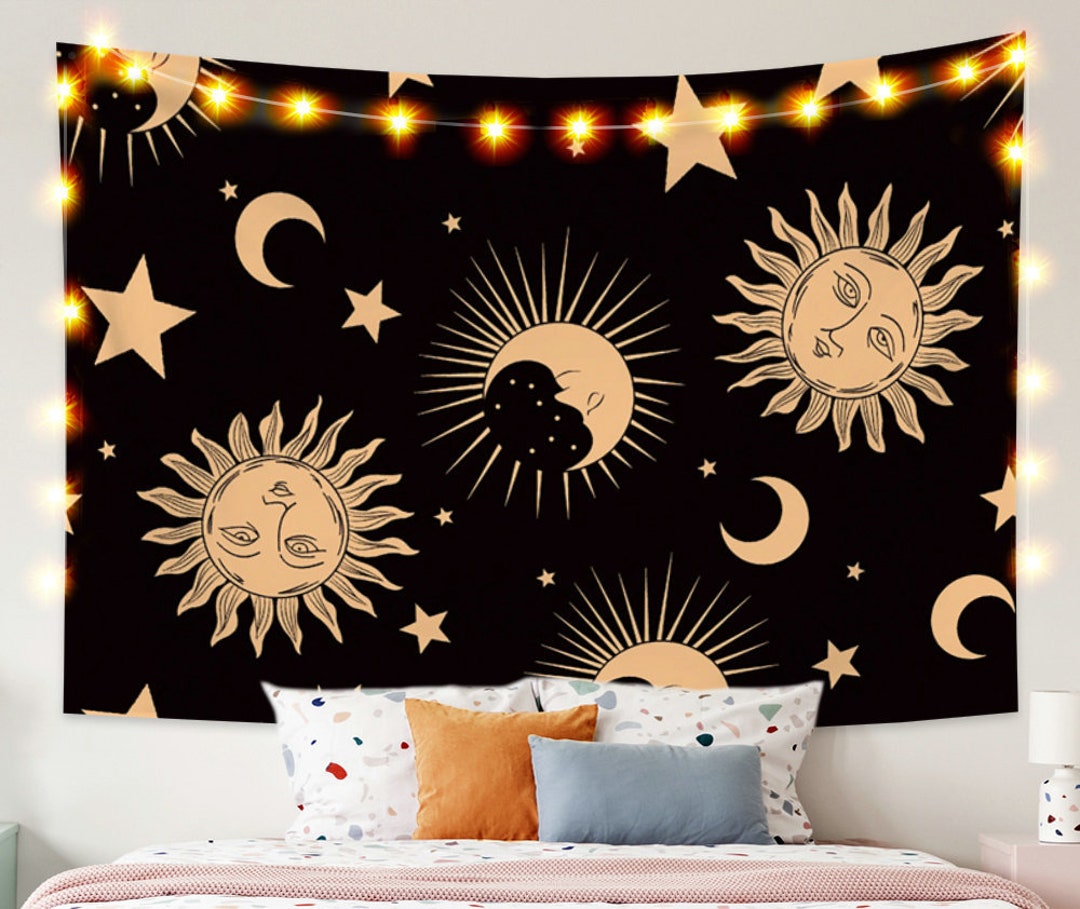 Clouds Sun Tapestry Burning Sun With Clouds Tapestry - Etsy