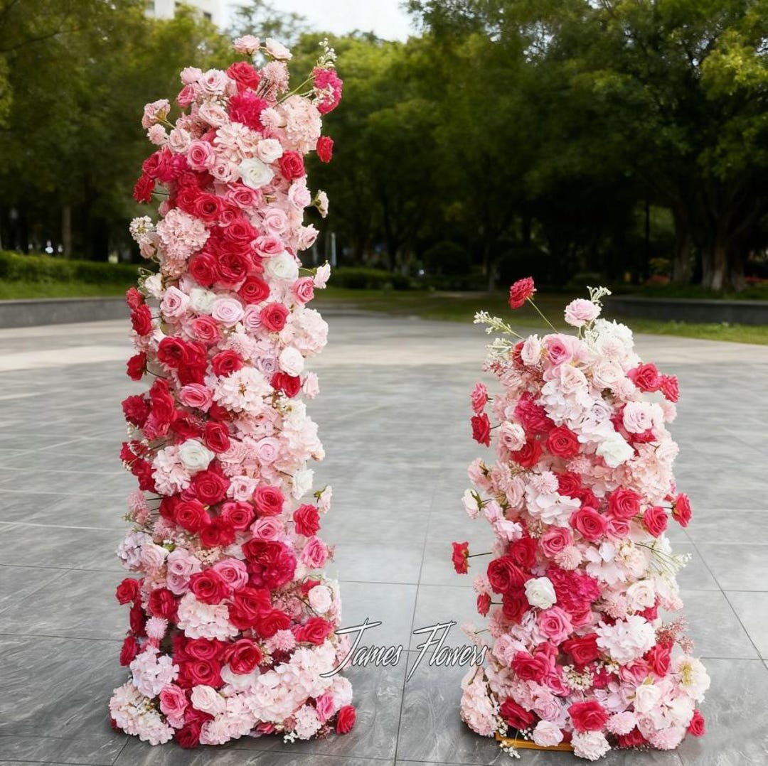 Hot Pink Wedding Arch Flowers: Flower Arch Decor - Etsy