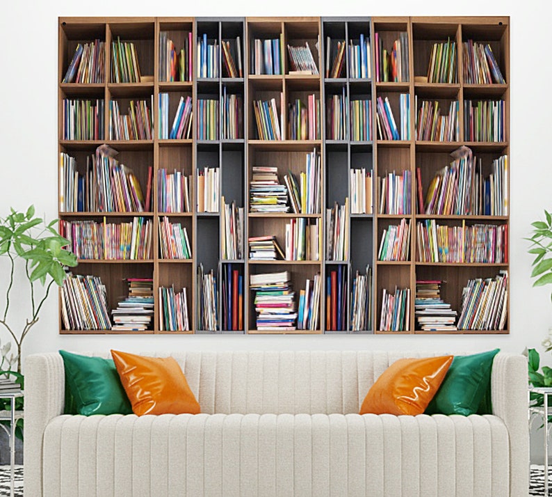 Vintage Library Wall Tapestry Book Tapestry for Living Room - Etsy