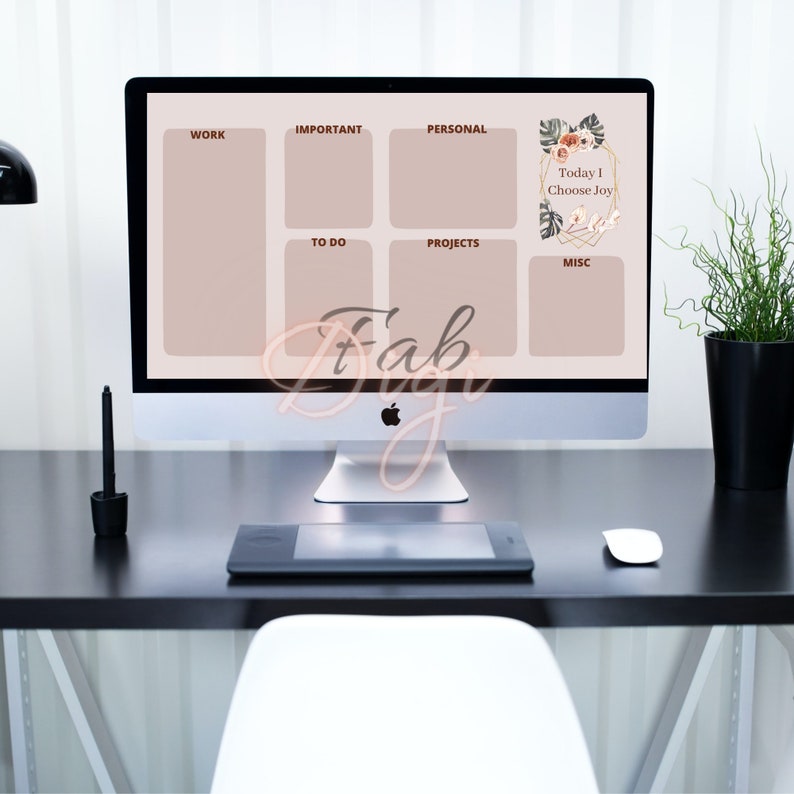 Desktop Wallpaper Organizer minimalist Desktop Background - Etsy