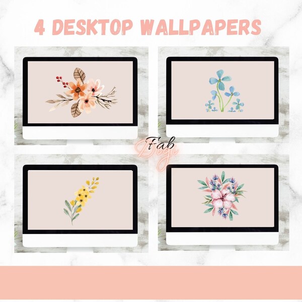 Pc Desktop Flowers - Etsy