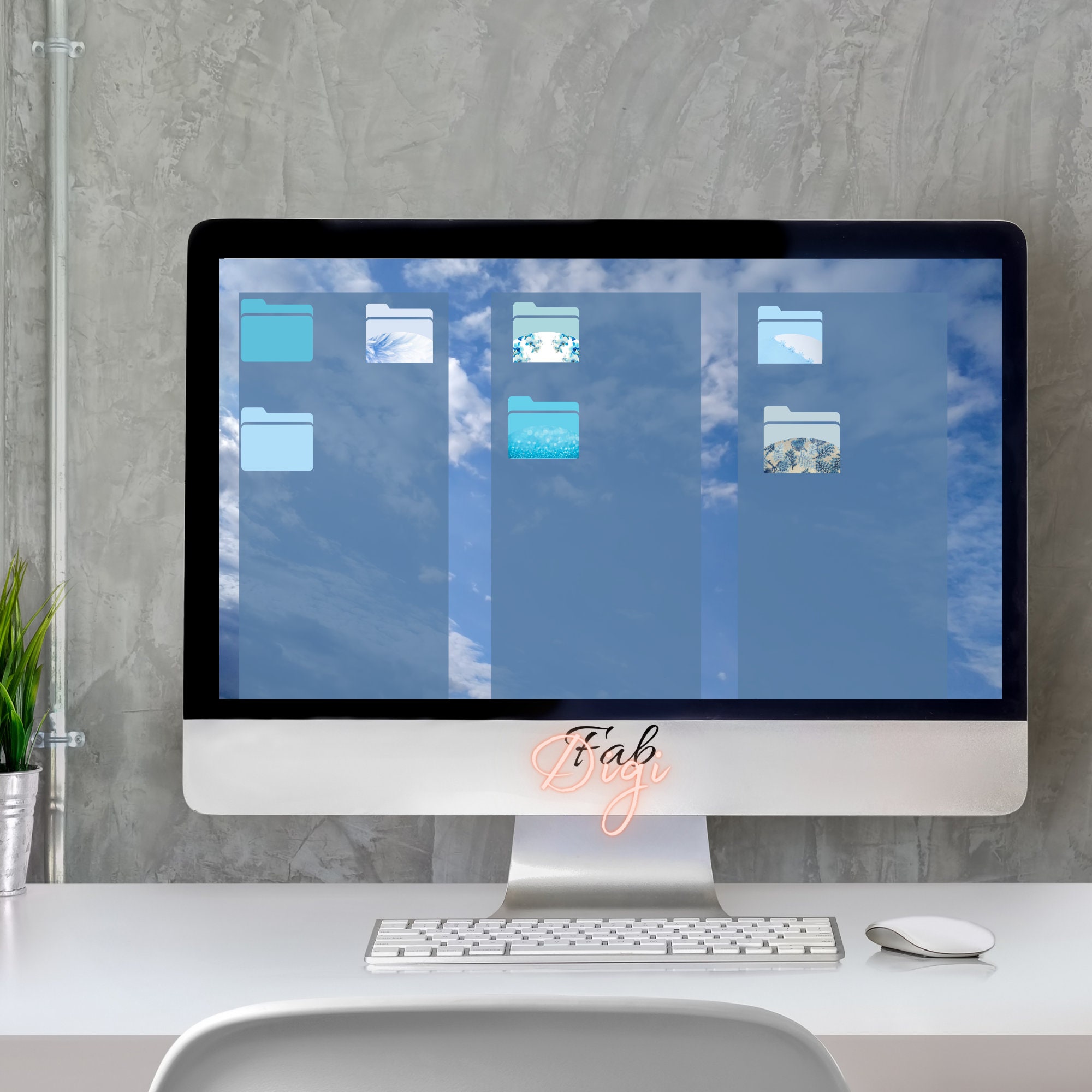 Desktop Mac Folder Icons /mac/ Desktop Organizer Aesthetic - Etsy