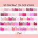 Pink MacBook Folder Icons, Blush Pink Mac Folder Icons, MacBook ...