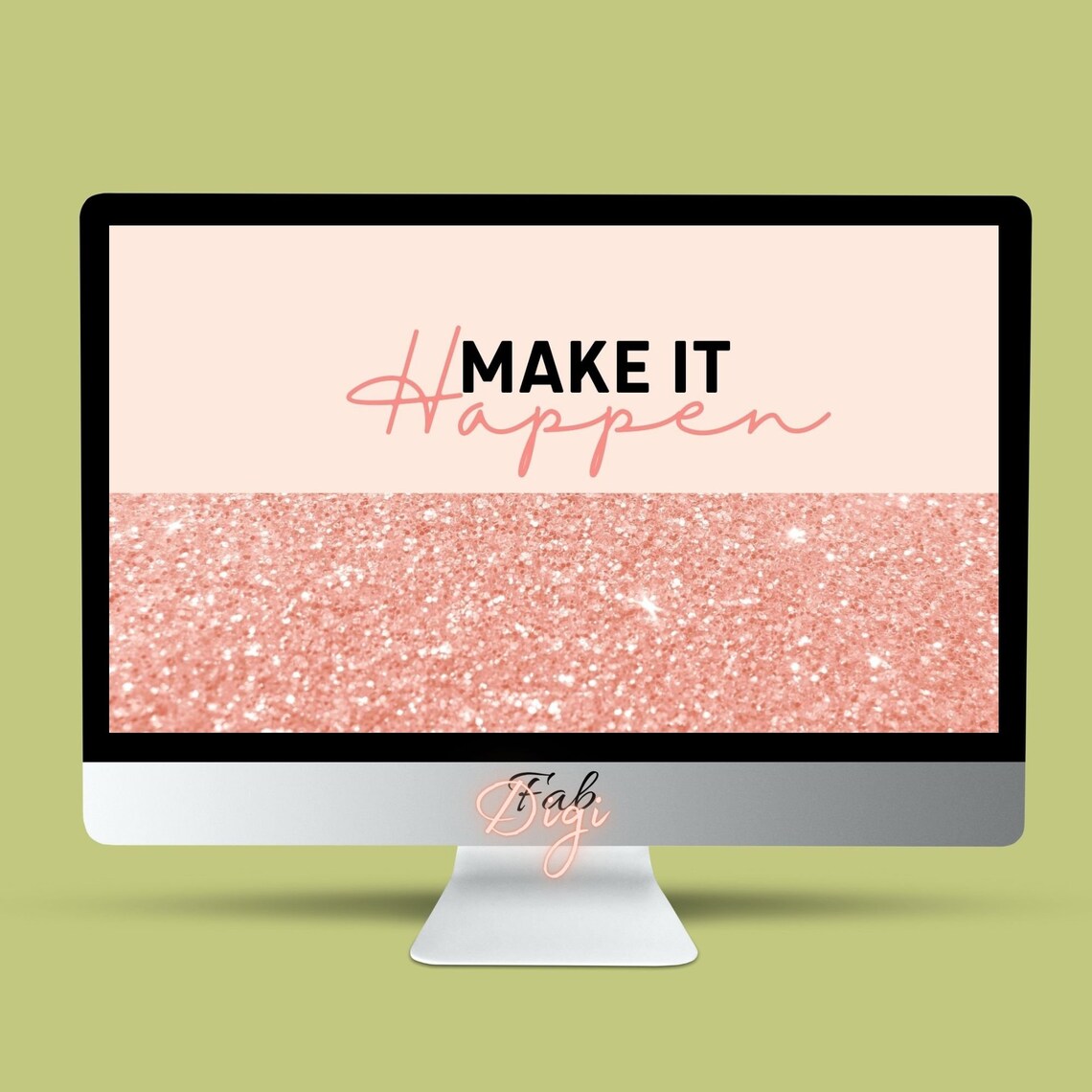 Desktop Wallpaper Pink Desktop Wallpaper Pink Glitter - Etsy