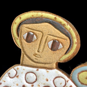 Vintage St Andrews Abbey Ceramics Wall Hanging Jesus Joseph & Mary - Etsy