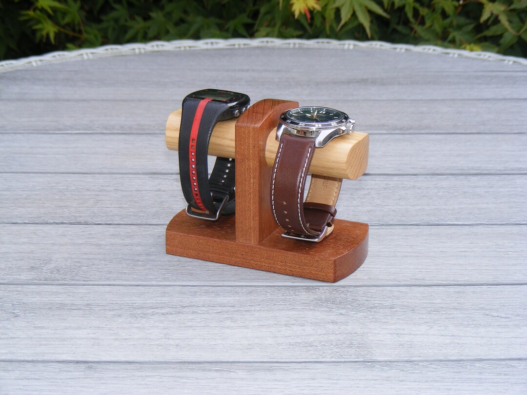 Handmade Elegant Wood Wrist Watch Stand 2 Watches - Etsy