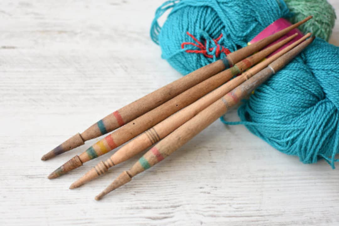 Set of 4 Vintage Spindle//wooden Spindle//wooden Weaving Tools ...