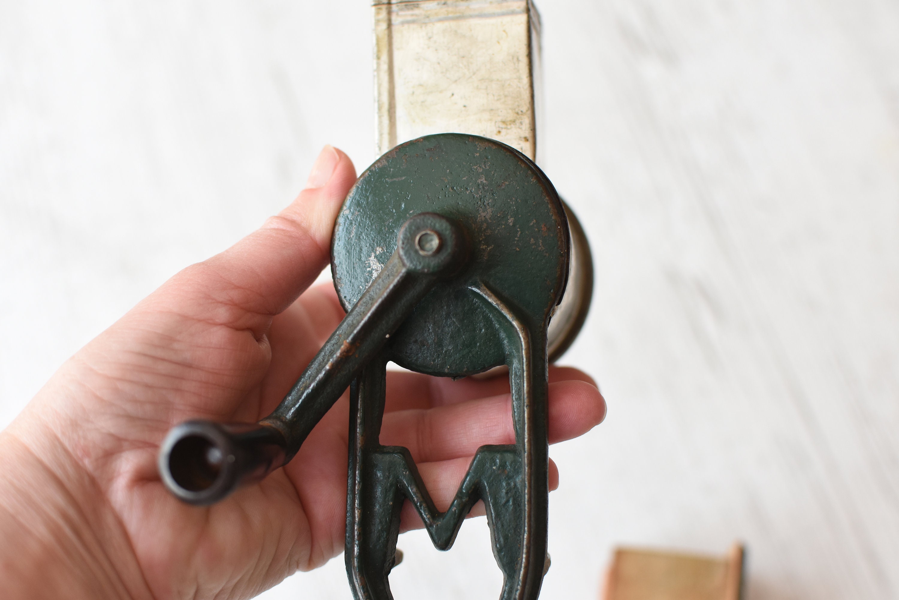 Vintage Nut Grinder//nut Mill//kitchen Mill//hand Nut Grinder//almond ...