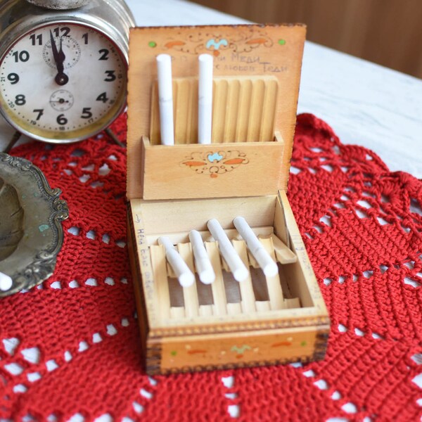 Wooden Cigarette Box - Etsy