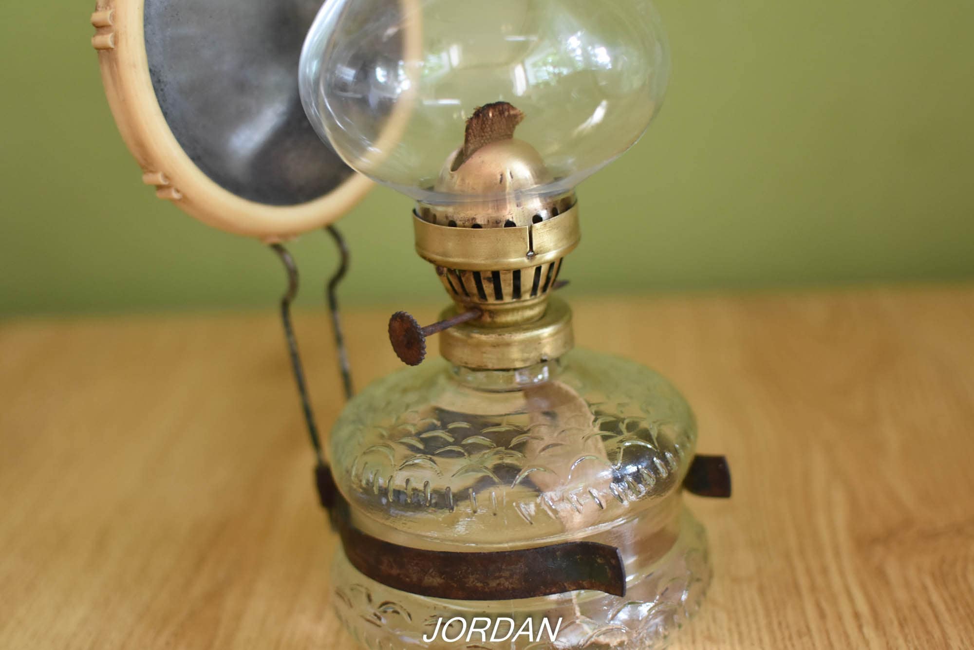 Vintage Clear Glass Gas Lantern//old Wall Lamp//glass Oil Lamp With ...