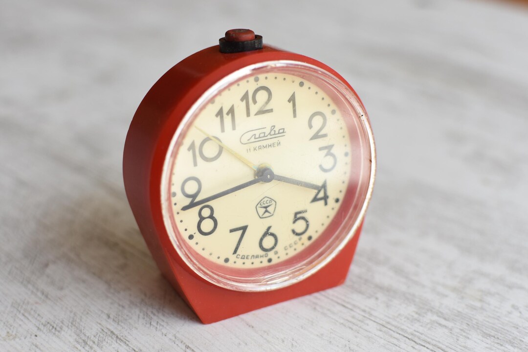 Rare Old Soviet Alarm Working Clock/mechanical Clock//desk Alarm Clock ...